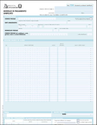 F24 ELIDE |Elementi identificativi editabile - Fiscomania